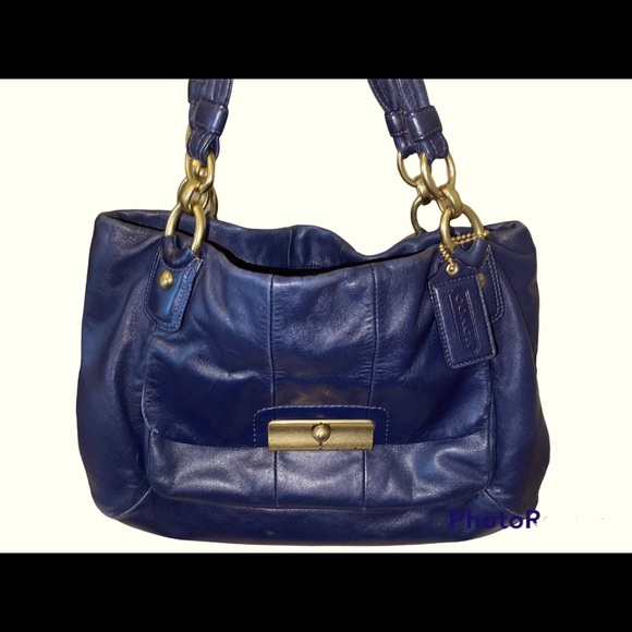 Coach | Bags | Coach Navy Blue Shoulder Bag | Poshmark